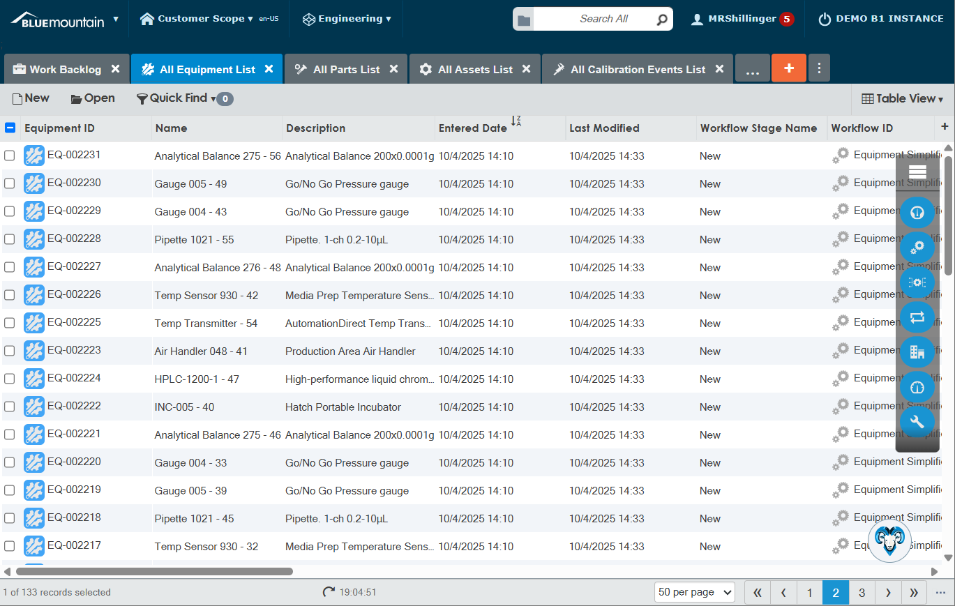 Computerized Maintenance Management System - Blue Mountain